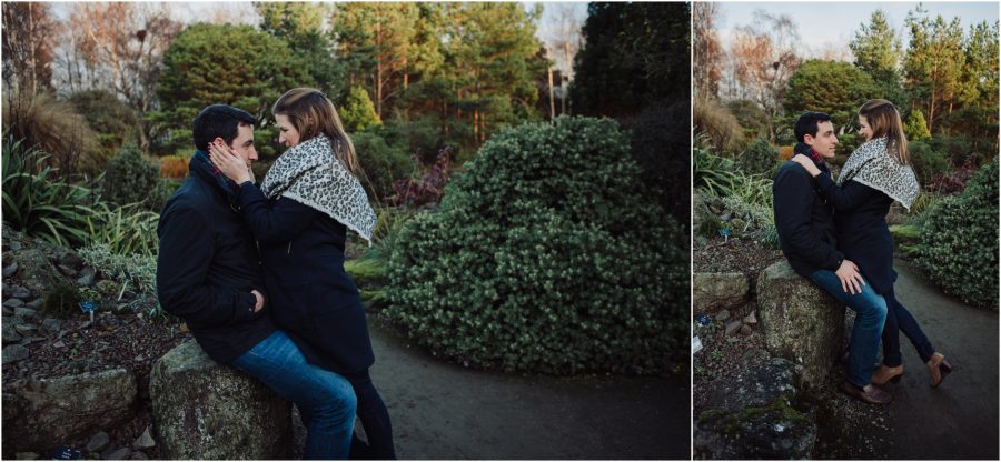 Winter pre-wedding shoot at Botanical Gardens, Edinburgh - Hazel ...